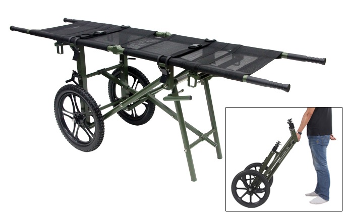 Stretcher Wheel Cart / Wheeled Litter Carrier - ParaMedica MIL-SYS
